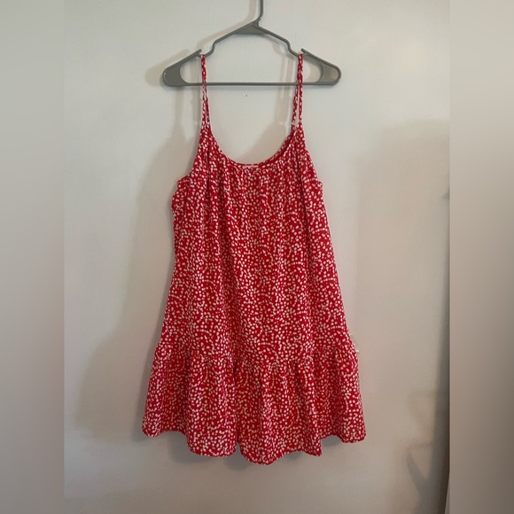 Pink Lily | Dresses | Red Floral Summer Dress | Poshmark